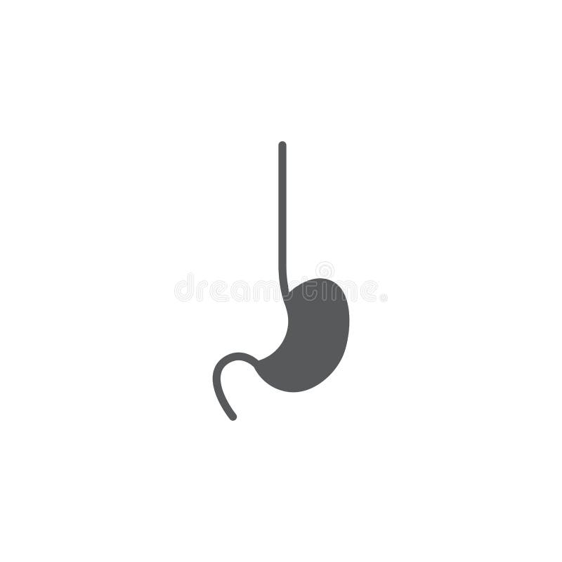 Esophagus Vector Icon Symbol Anatomy Isolated on White Background Stock ...