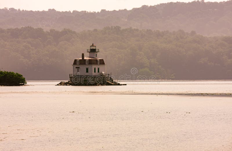 Esopus Meadows Lighthouse stock photo. Image of upstate - 80000022