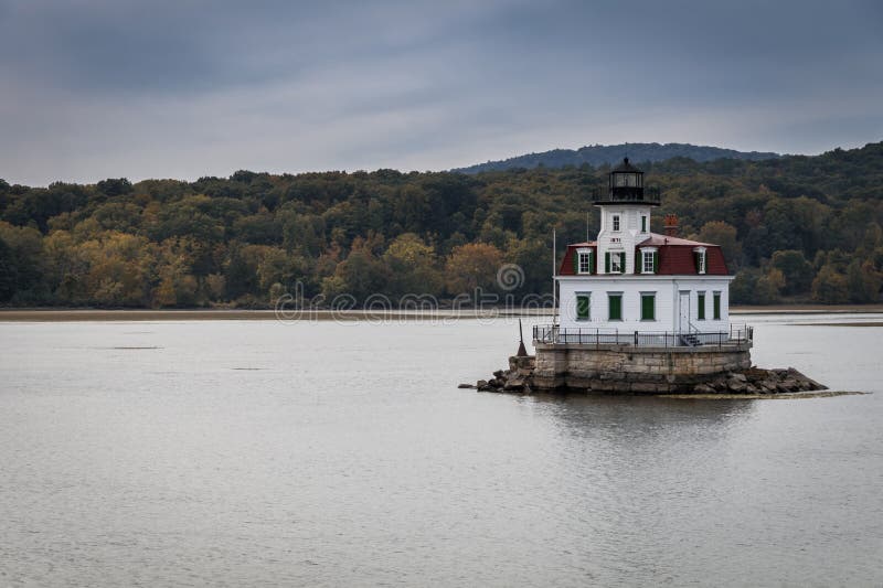 Esopus Meadows Lighthouse on the Hudson River, Esopus, NY, in Early ...