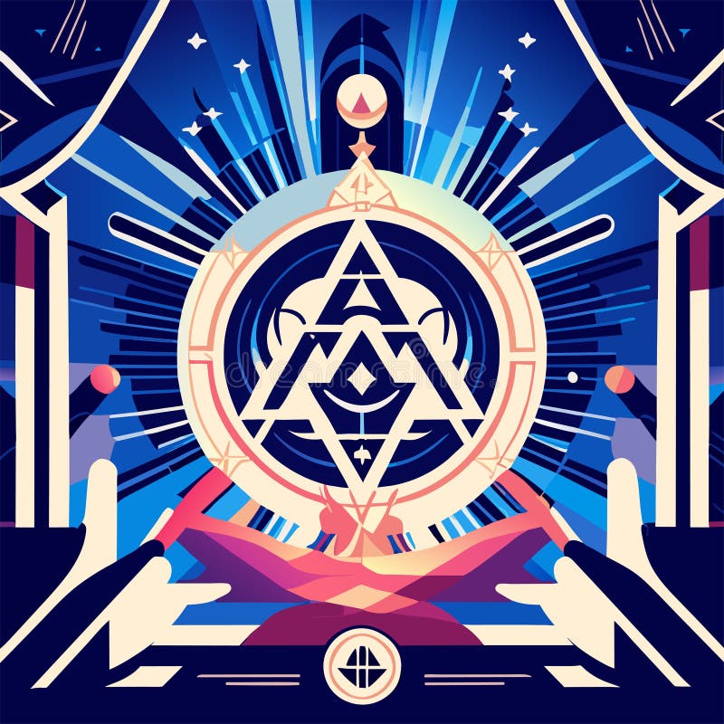 Flat Design Sacred Geometry Element Collection Vector Illustration ...