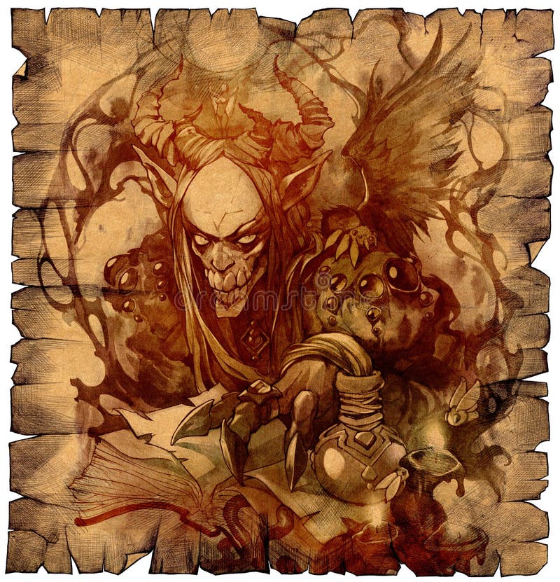 Esoteric composition stock illustration. Illustration of demon - 97070995