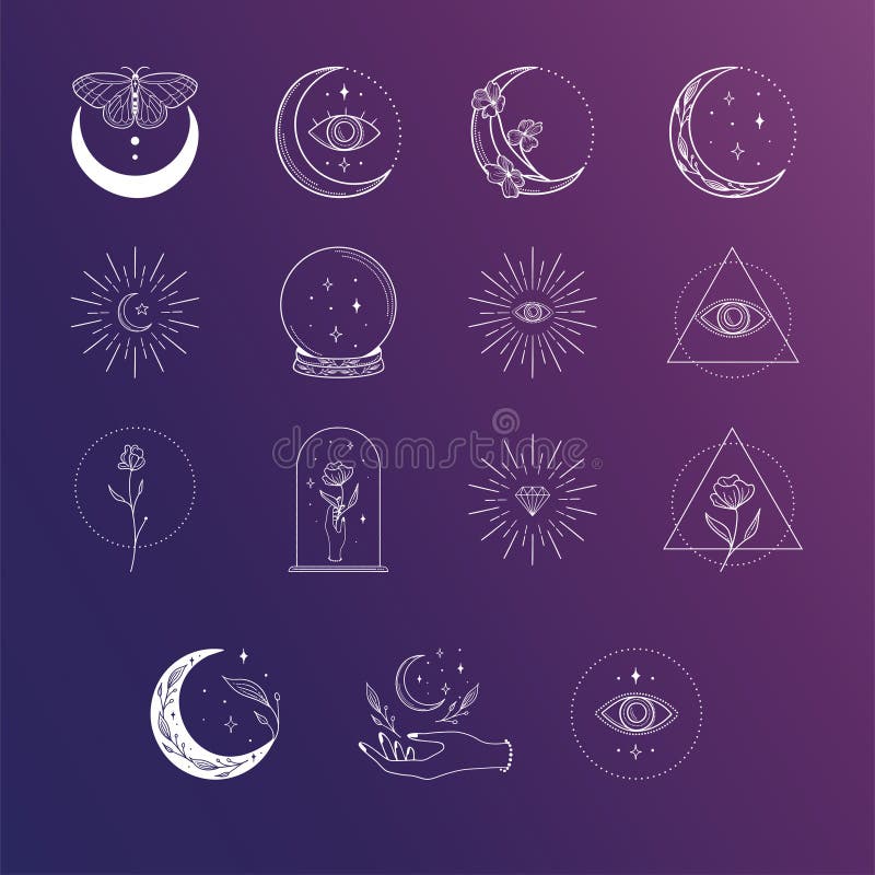 Esoteric Logo Designs and Templates Collection Stock Vector ...