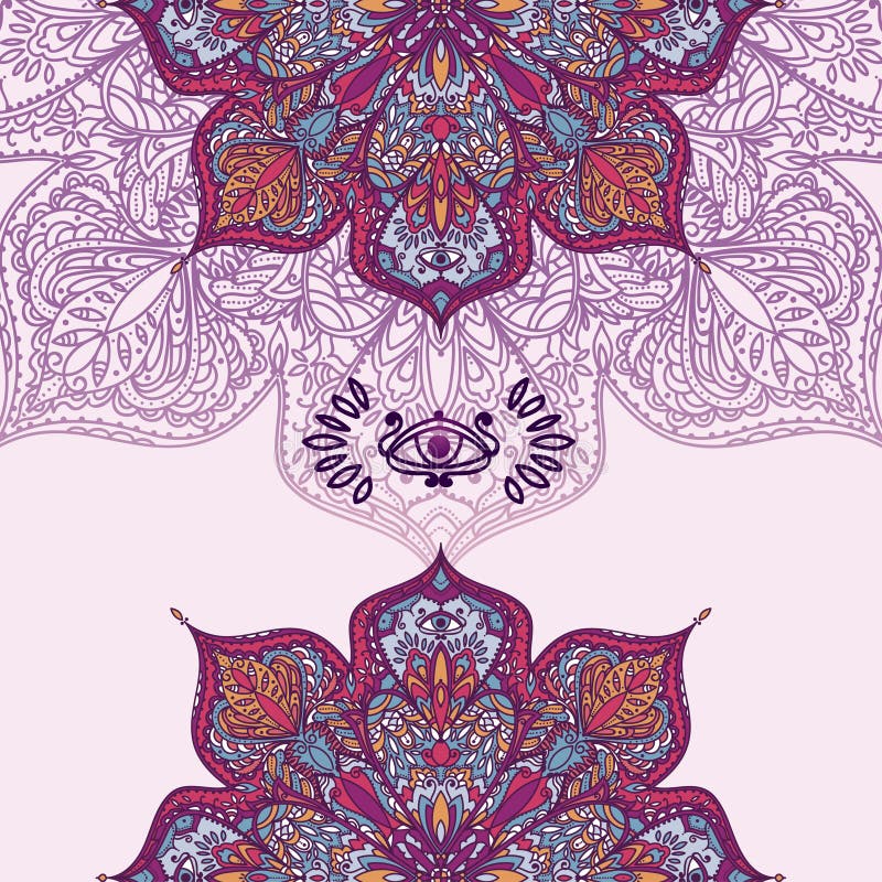 Esoteric Poster with Gypsy Round Pattern and Magical Eye Stock Vector ...
