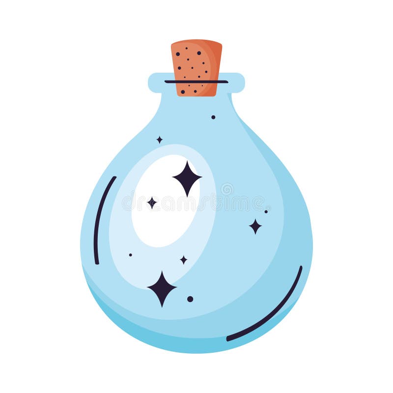 Esoteric Potion Magic Bottle Stock Vector - Illustration of psychic ...