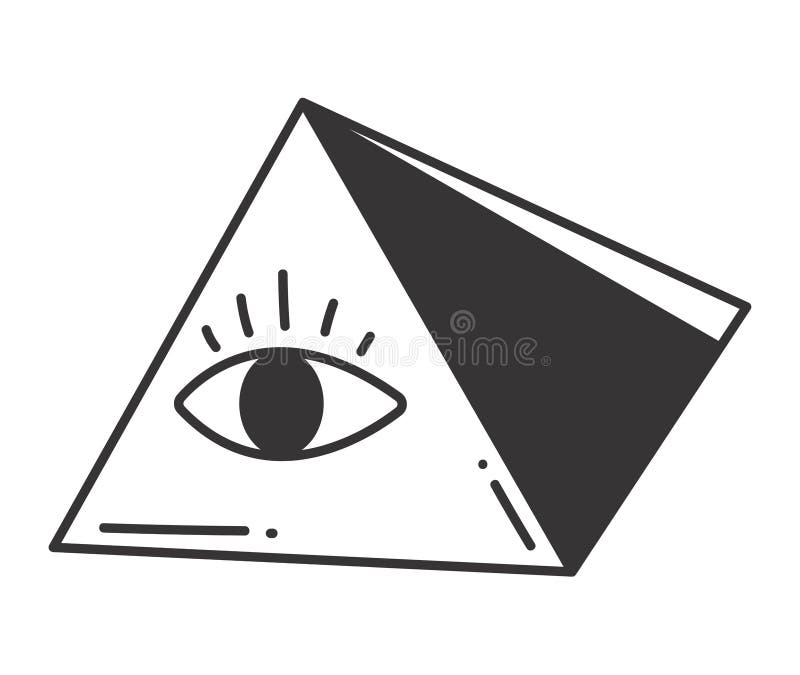Esoteric pyramid with eye stock vector. Illustration of mysticism ...