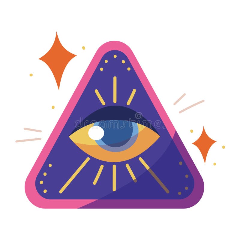 Esoteric pyramid and eye stock vector. Illustration of power - 288576610