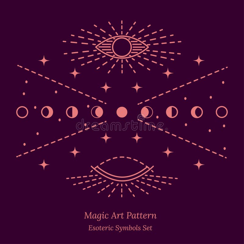 Esoteric Symbol of Opening of Third Eye of Soul, Phase of Moon ...