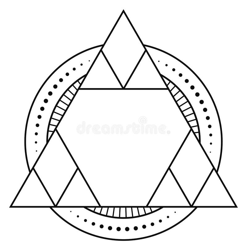 Esoteric Symbol Template. Magic Spell Mystic Sign Stock Vector ...