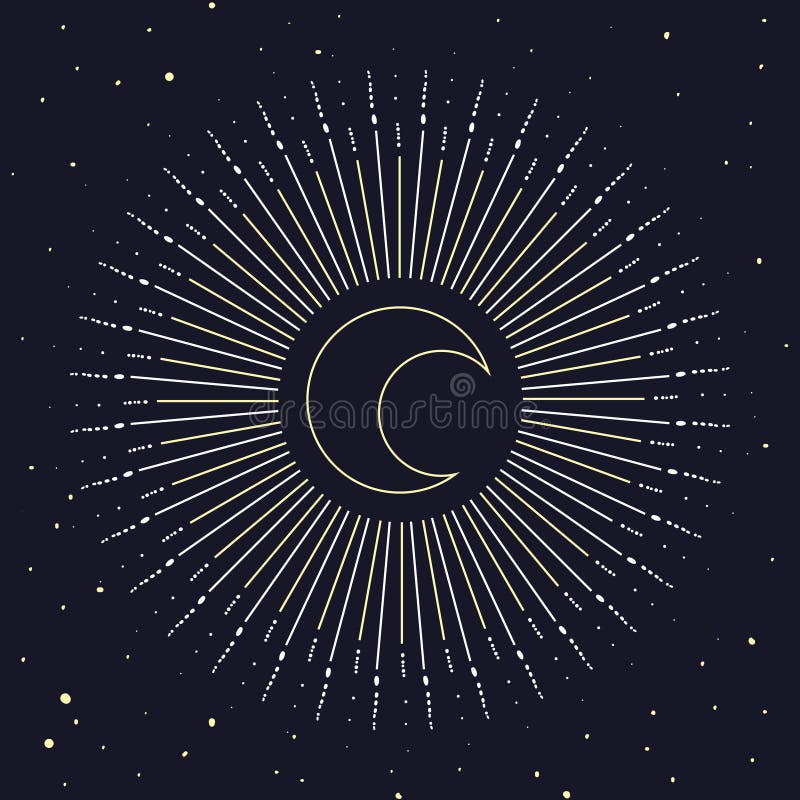 Esoteric Vector Sun, Moon. Astrology and Tarot Stock Vector ...