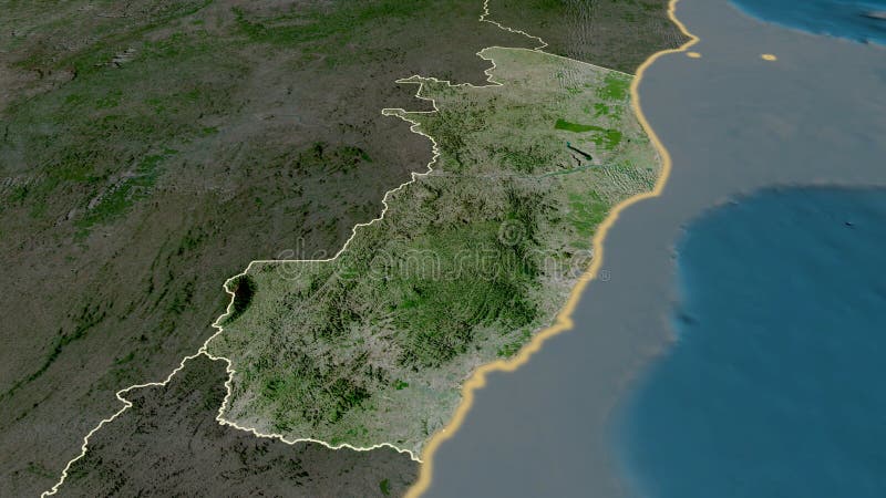 EspÃ­rito Santo, Brazil - Highlighted. Satellite Stock Illustration ...