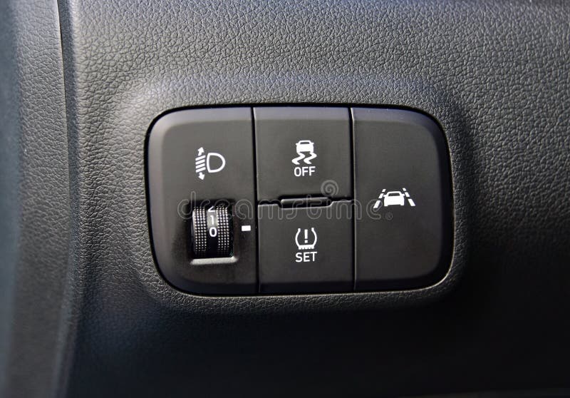 ESP Board Button on the Car Dashboard Stock Image - Image of adjusting ...
