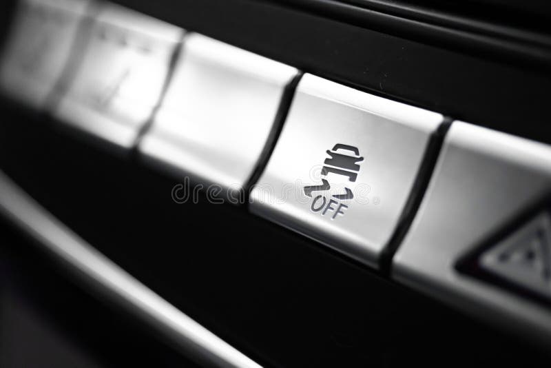 ESP Electronic Stability Program Control Close Up View. Interior Detail ...