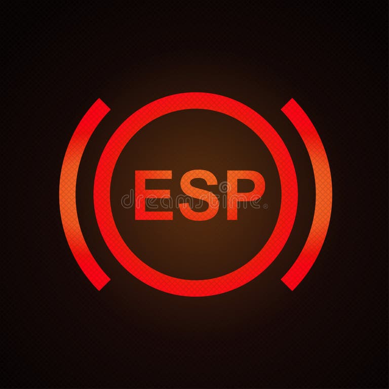 ESP Warning Light Vector Illustration Stock Vector - Illustration of ...