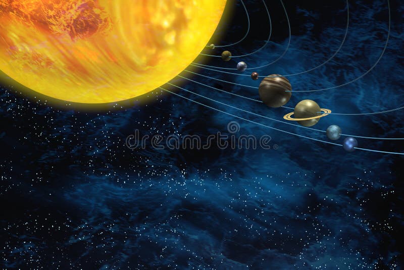 Espacio De La Sistema Solar Stock de ilustración - Ilustración de ...