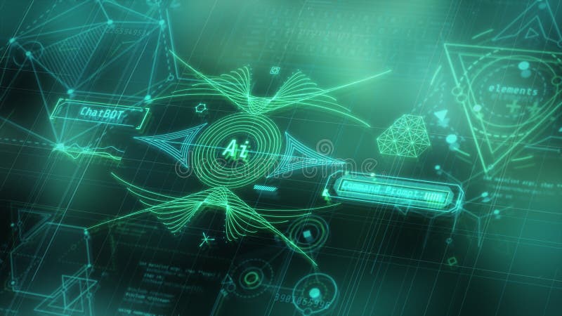 Espacio Digital Virtual Con Infografías De Inteligencia Artificial ...