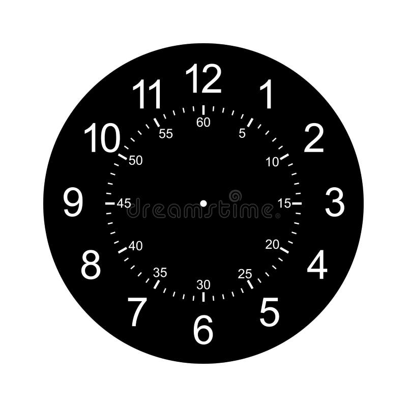 Reloj En Blanco Aislado En El Vector Blanco Ilustración del Vector ...