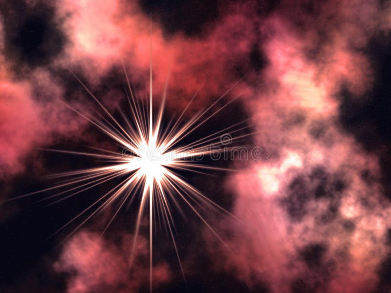 Estrella Violeta En Un Fondo Negro. Stock de ilustración - Ilustración ...