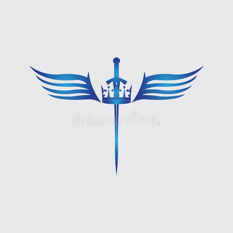 Espada Con Alas E Imagen De Vector Rey Ilustración del Vector ...