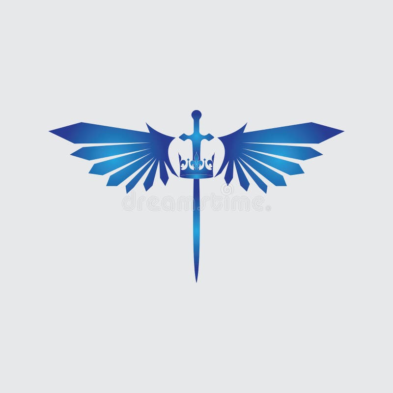 Espada Con Alas E Imagen De Vector Rey Ilustración del Vector ...