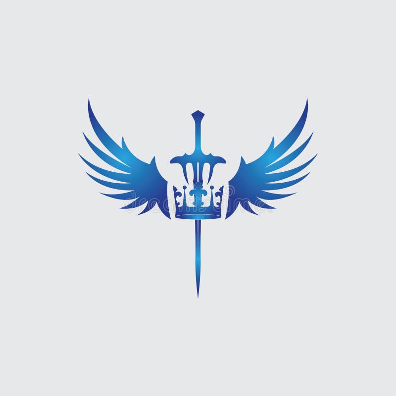Espada Con Alas E Imagen De Vector Rey Ilustración del Vector ...