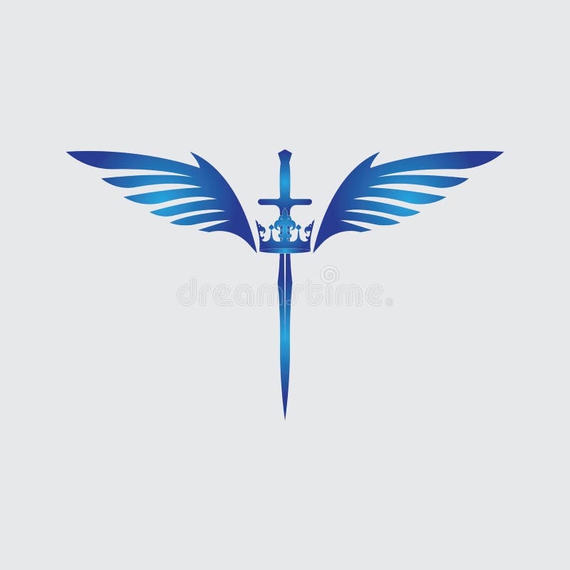 Espada Con Alas E Imagen De Vector Rey Ilustración del Vector ...