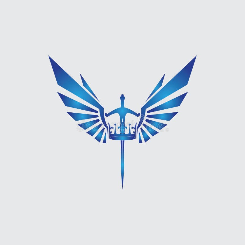 Espada Con Alas E Imagen De Vector Rey Ilustración del Vector ...