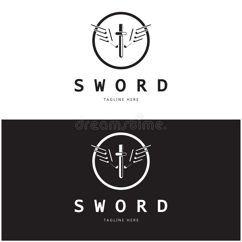 Espada Con Alas E Imagen De Vector Rey Ilustración del Vector ...