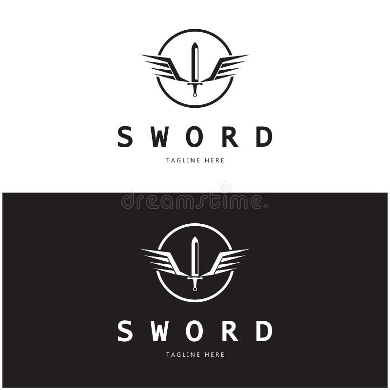Espada Con Alas E Imagen De Vector Rey Ilustración del Vector ...