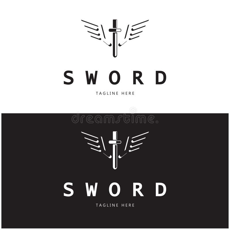 Espada Con Alas E Imagen De Vector Rey Ilustración del Vector ...