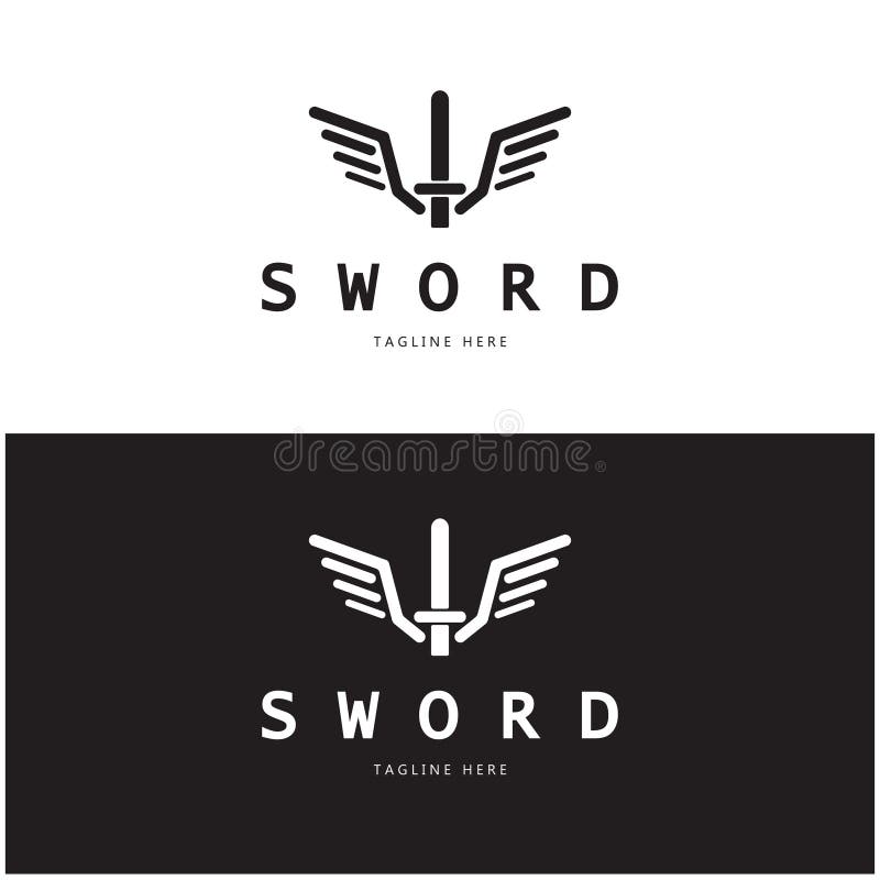 Espada Con Alas E Imagen De Vector Rey Ilustración del Vector ...