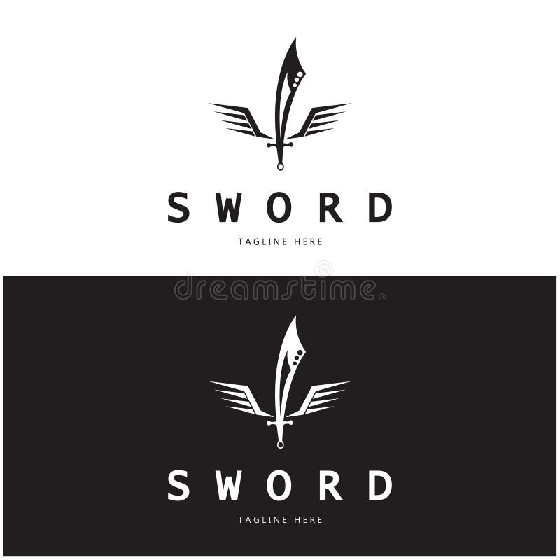 Espada Con Alas E Imagen De Vector Rey Ilustración del Vector ...