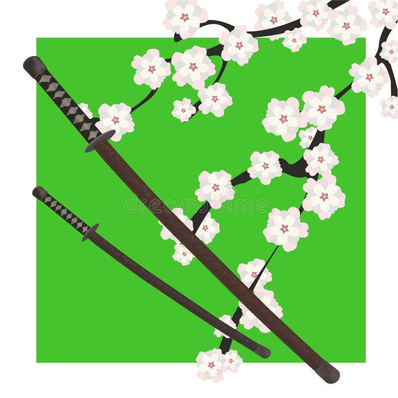 Espada do samurai. ilustração do vetor. Ilustração de guerra - 13529663