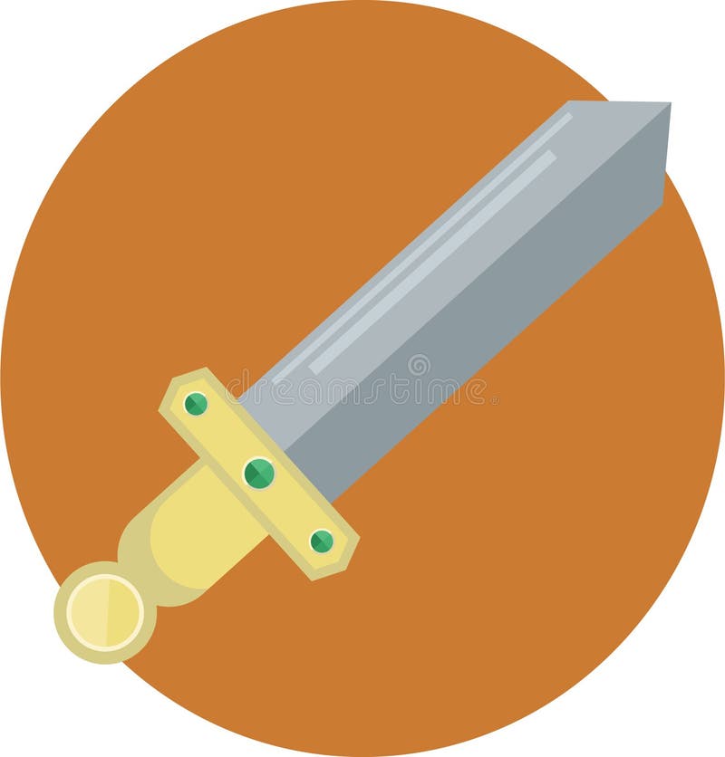 Espada medieval ilustración del vector. Ilustración de viejo - 100939359