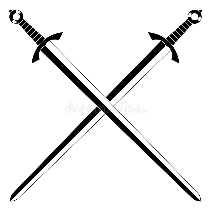 Espadas cruzadas ilustração stock. Ilustração de duelo - 29261590