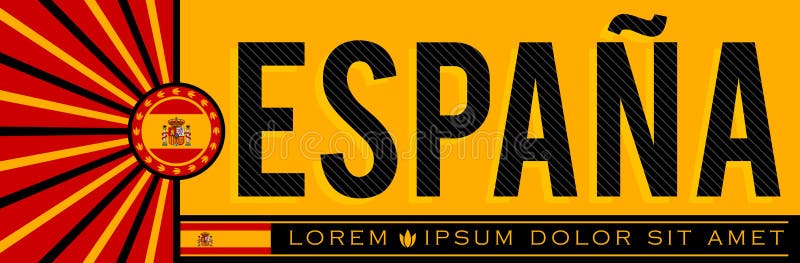 Espana Spain Banner Design, Typographic Vector Illustration, Spanish ...