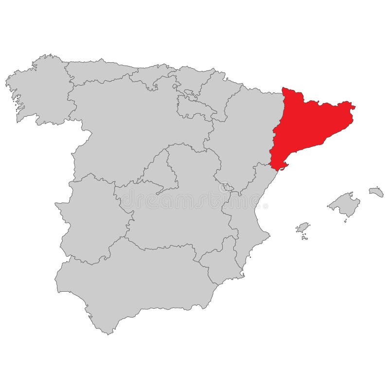 Espanha - Mapa Da Espanha - Alto Detalhado Ilustração do Vetor ...