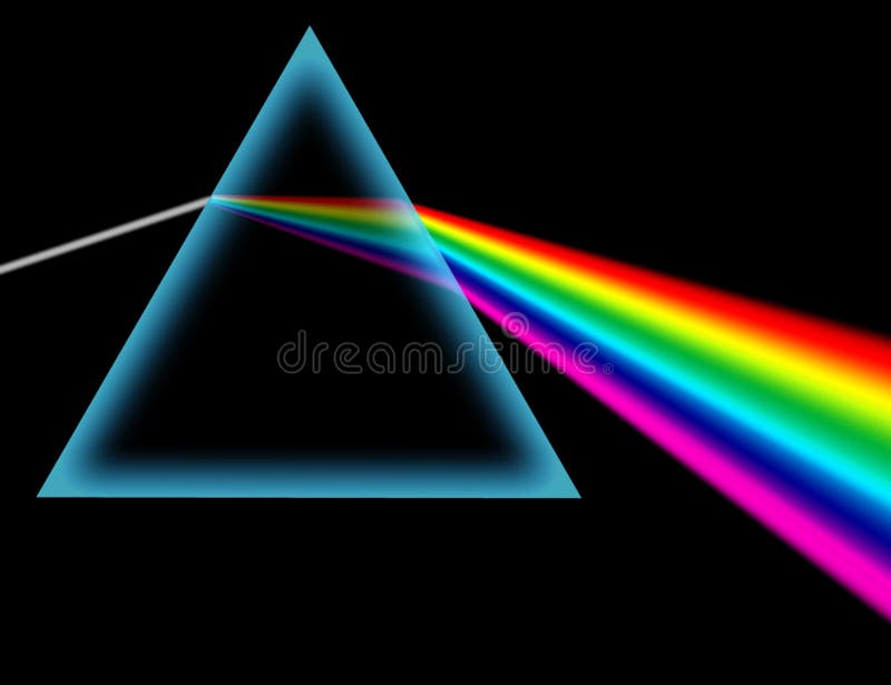 La Prisma Triangular Rompe La Luz En Colores Espectrales Ilustración ...