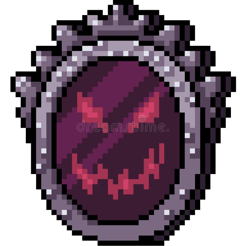 Espejo Del Monstruo Del Arte Del Pixel Del Vector Ilustración del ...