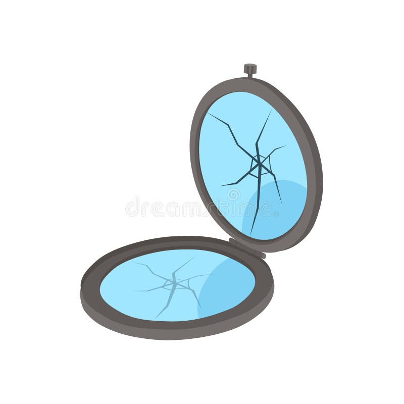 Espejo Roto En Fondo Blanco Ilustración del Vector - Ilustración de ...