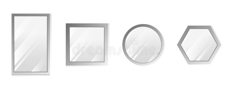 Espejos Vectoriales Realistas Ilustración del Vector - Ilustración de ...