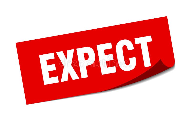 Esperar Pegatina Esperar Signo Cuadrado Esperar Ilustración del Vector ...