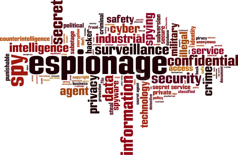 Espionage word cloud stock vector. Illustration of concept - 245528661
