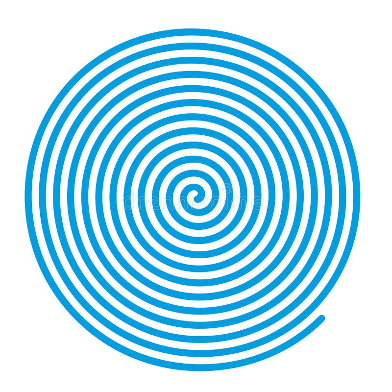 Espiral azul del vector ilustración del vector. Ilustración de giro ...