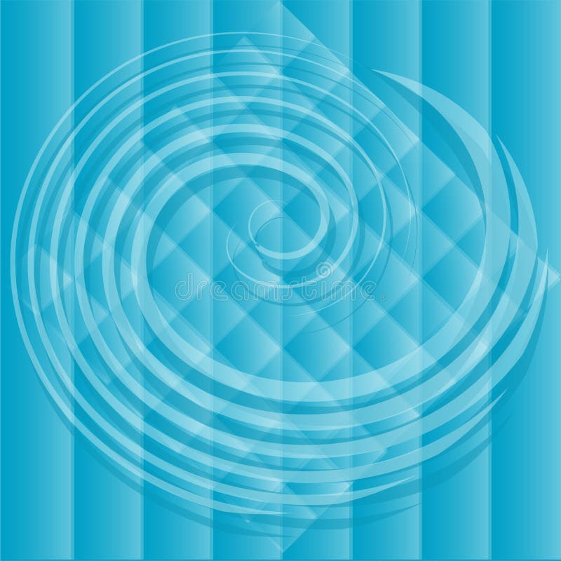 Espiral azul sobre fondo stock de ilustración. Ilustración de extracto ...
