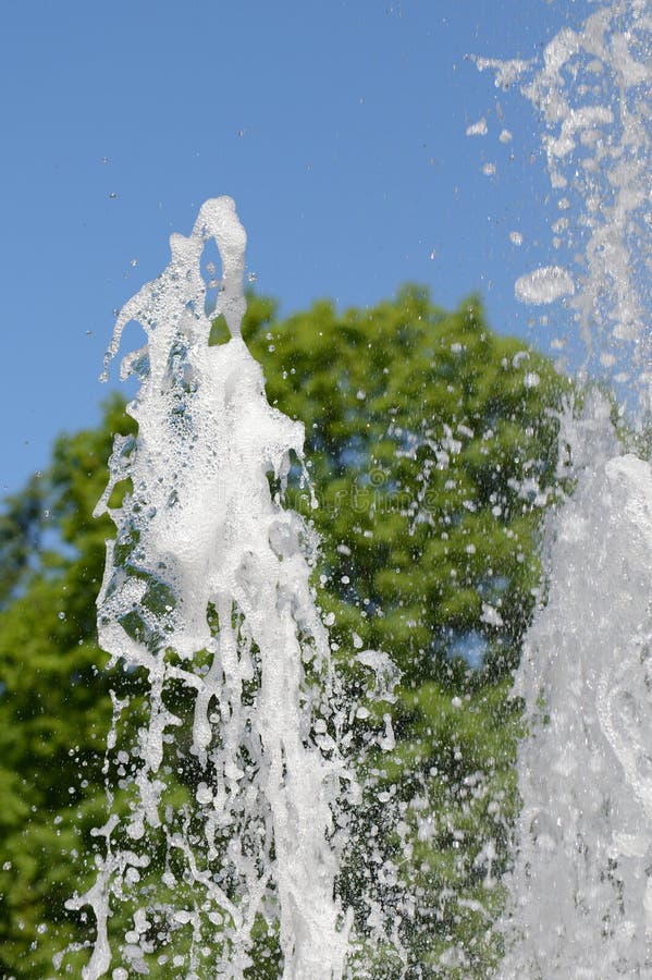 Espirra De Uma Fonte No Parque Da Cidade Imagem de Stock - Imagem de ...