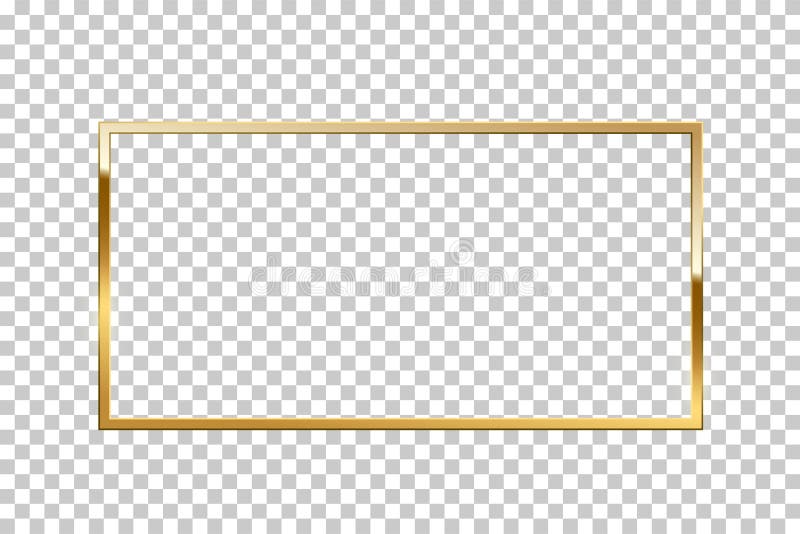 Espléndido Rectángulo Dorado Sobre Ilustración Vectorial Transparente ...