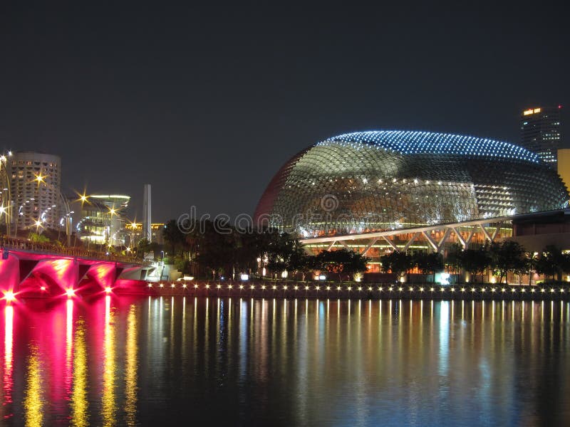 Esplanade stock image. Image of light, marina, architecture - 19299287