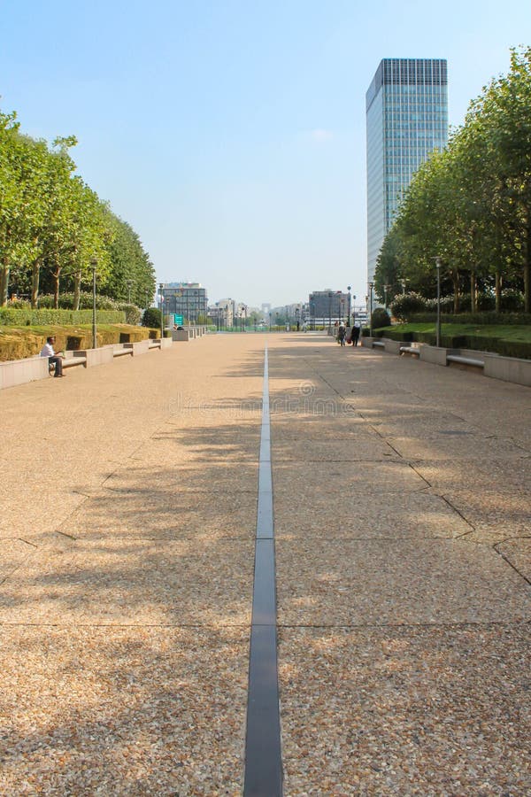 Esplanade De La Defense in Paris Stock Image - Image of downtown ...