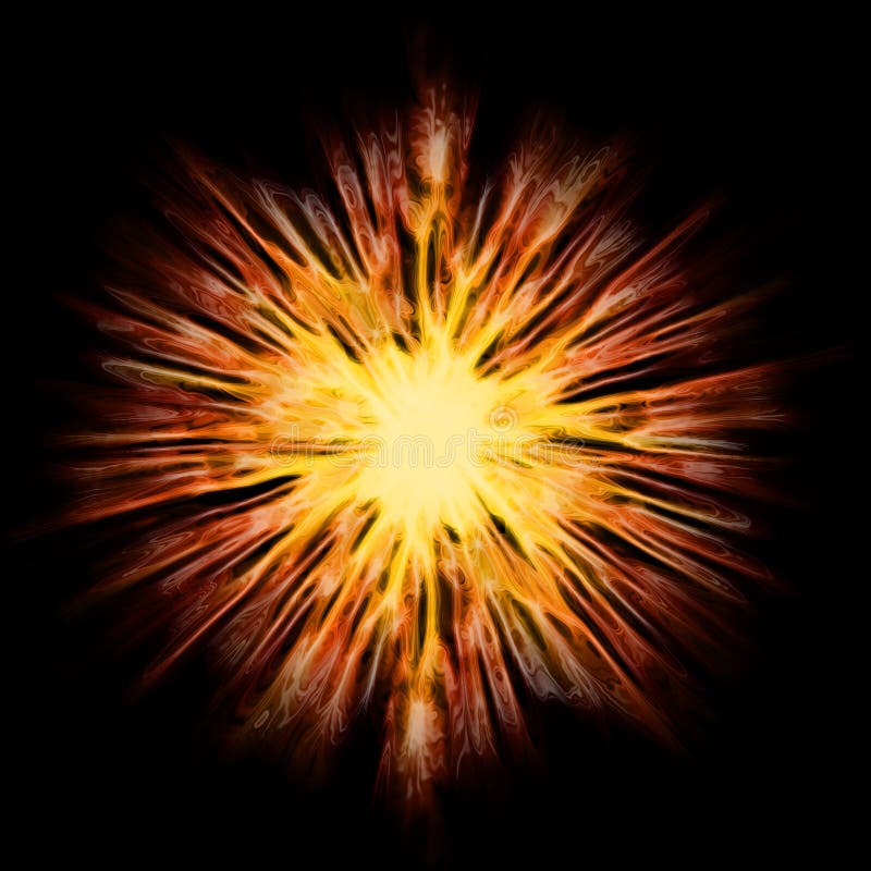 Esplosione illustrazione vettoriale. Illustrazione di ustione - 6483911