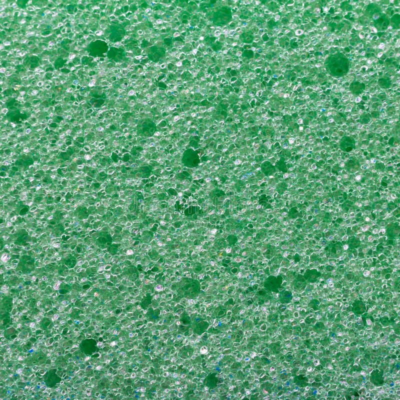 Esponja Verde Feita De Espuma Fechada. Fundo Da Macro Foto de Stock ...